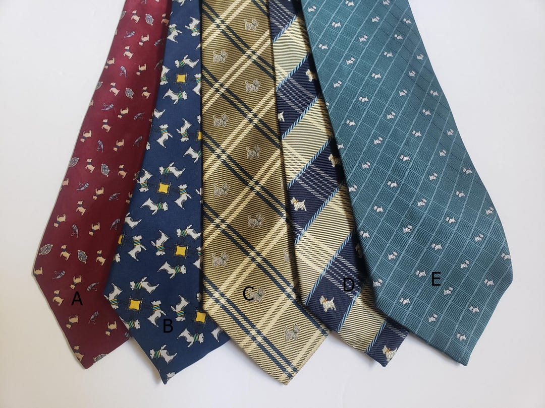 Vintage Terrier Dog Breeds Necktie, Dog Print Men's Tie - Etsy