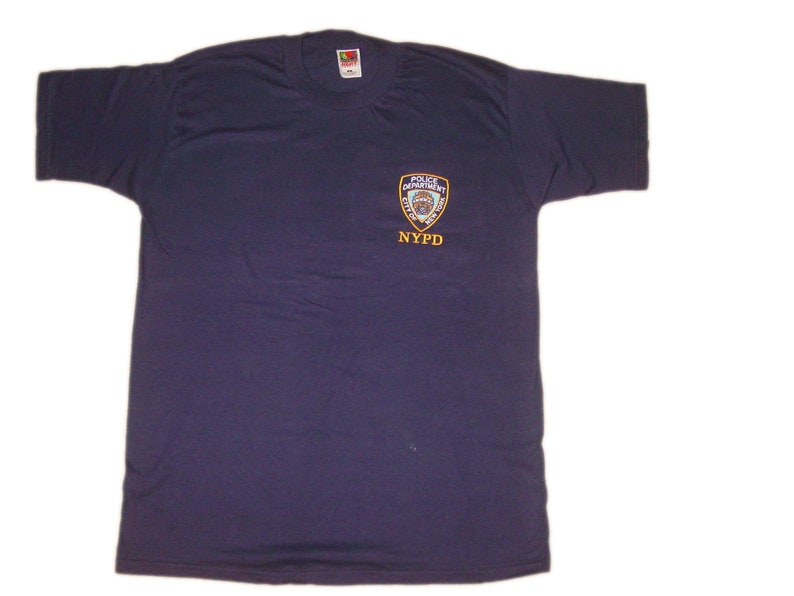 NYPD New York Police Department T Shirt , Embroidered Letters. Size L ...