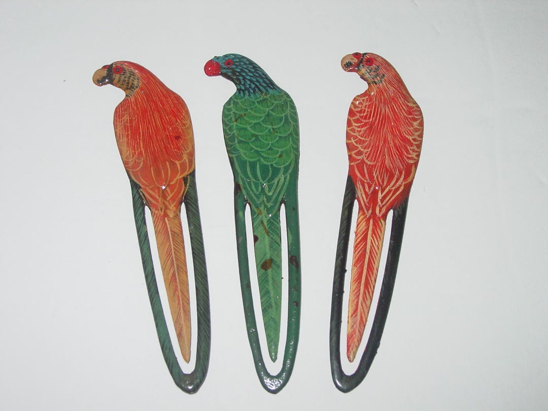 Parrot Bird Book Mark Reader Marker Gift Set of 3 - Etsy