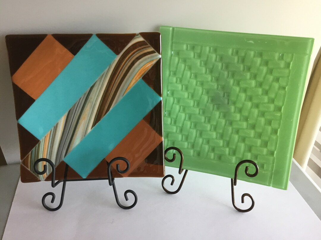 Square Curved Plate Functional Art - Etsy