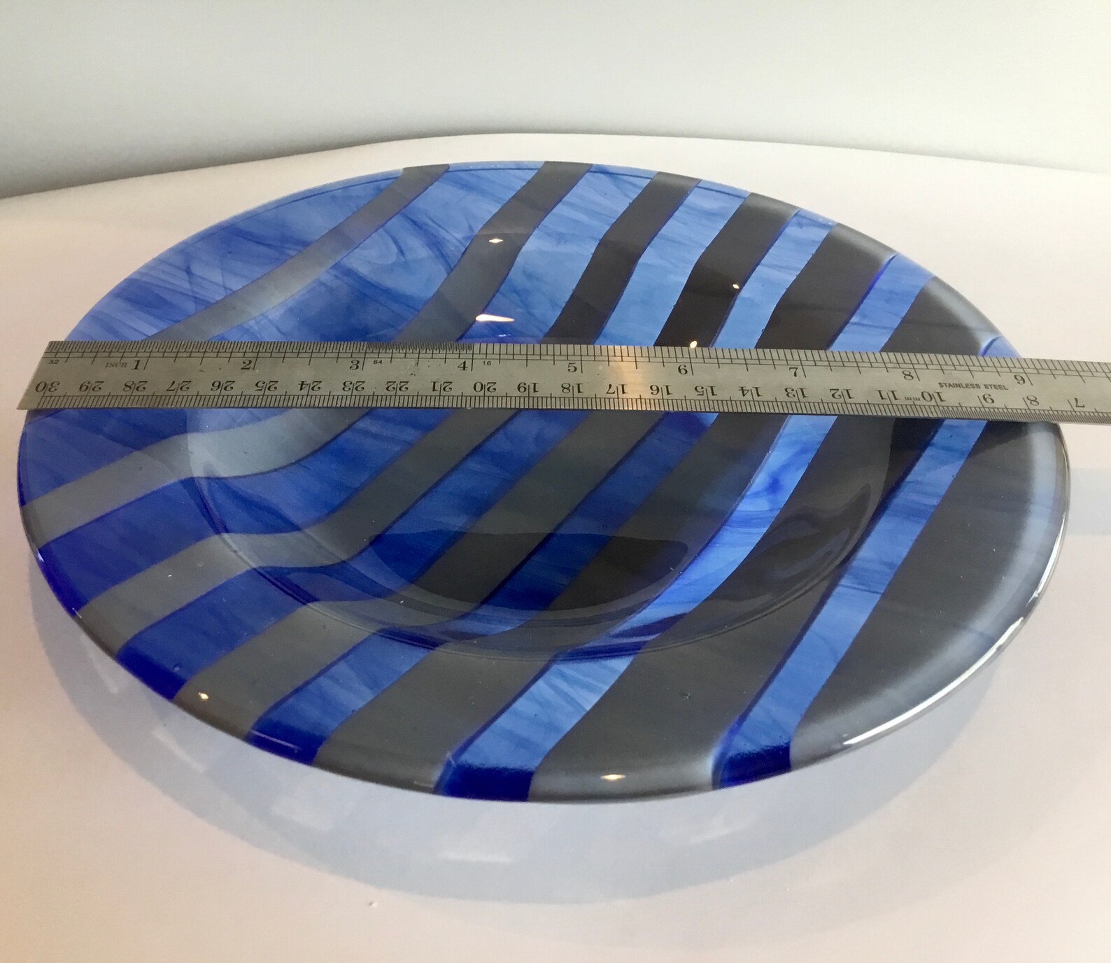 Rimmed Glass Bowl - Functional Art - Etsy