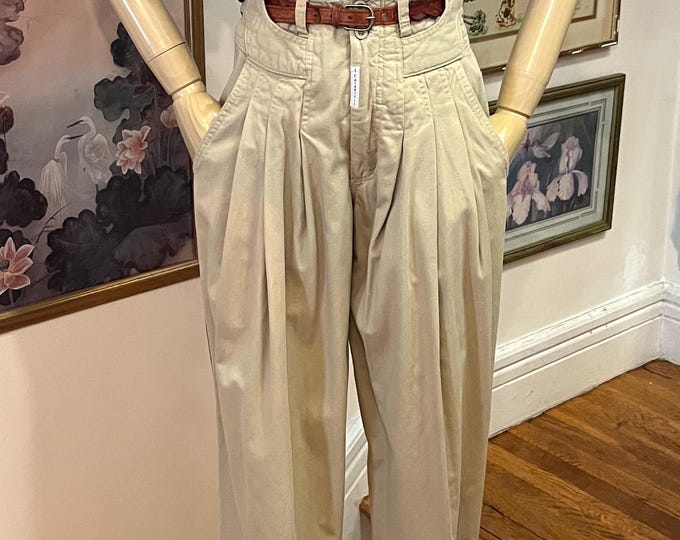 90s Z Cavaricci High Waist Pants, Beige 90s High Waist Trouser, Ladies ...