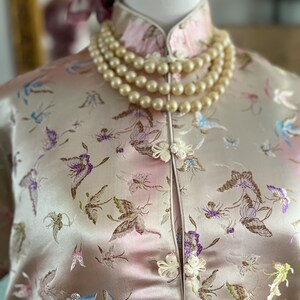 Asian Satin Jacket, Pink Satin Chinese Jacket, Embroidered Satin Jacket ...