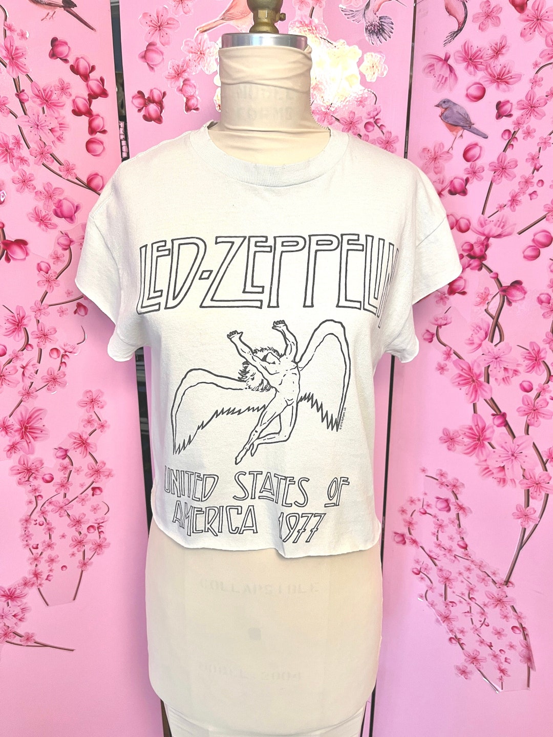 Vintage Zeppelin Tee, Led Zeppelin Tee Shirt, Crop Rock Tee, Crop Tee ...