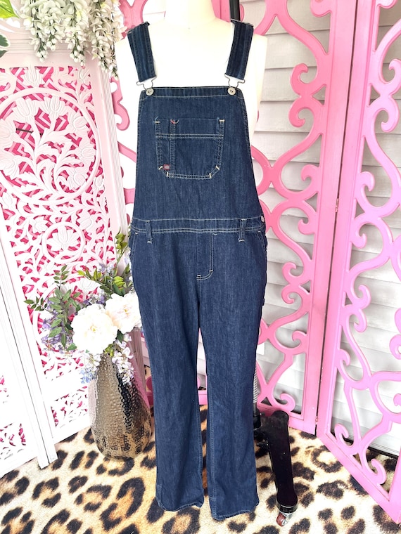 Ladies overalls, vintage Dickies overalls, dark denim… - Gem