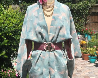 Vintage Kimono Haori, Japanese Haori Jacket, Reversible Vintage Kimono Haori, Japanese Haori Jacket, Reversible