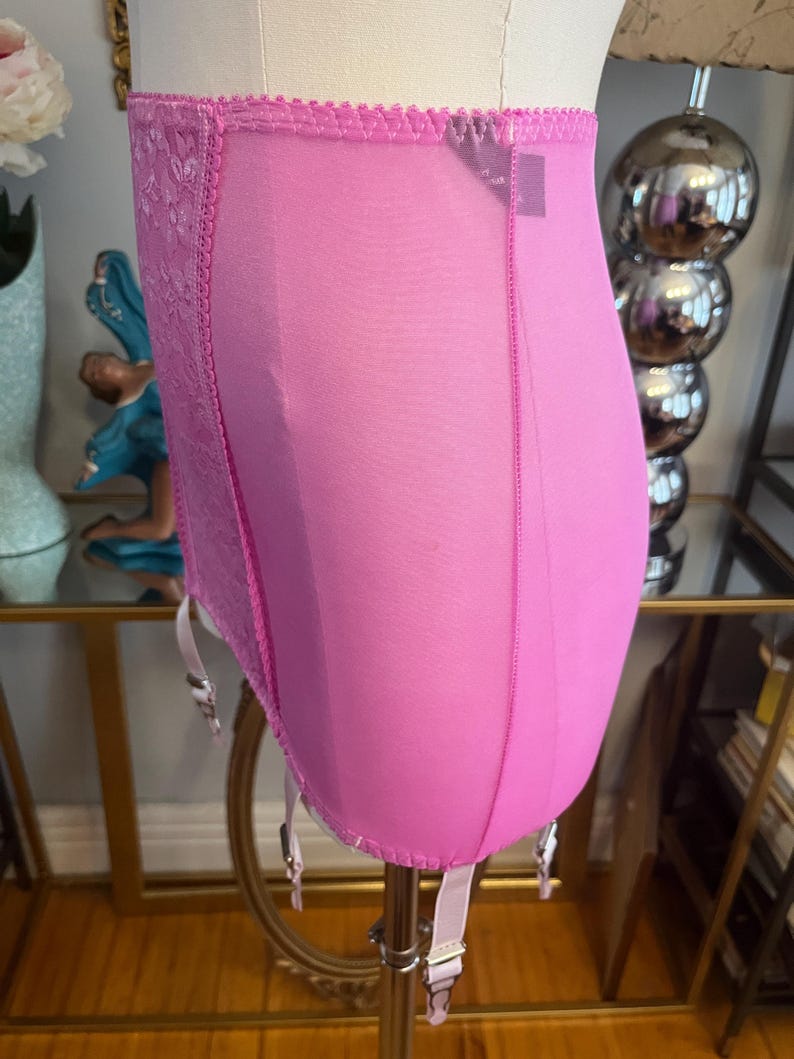 Hand Dyed Pink Girdle: Pin up Girl Garter Skirt - Etsy