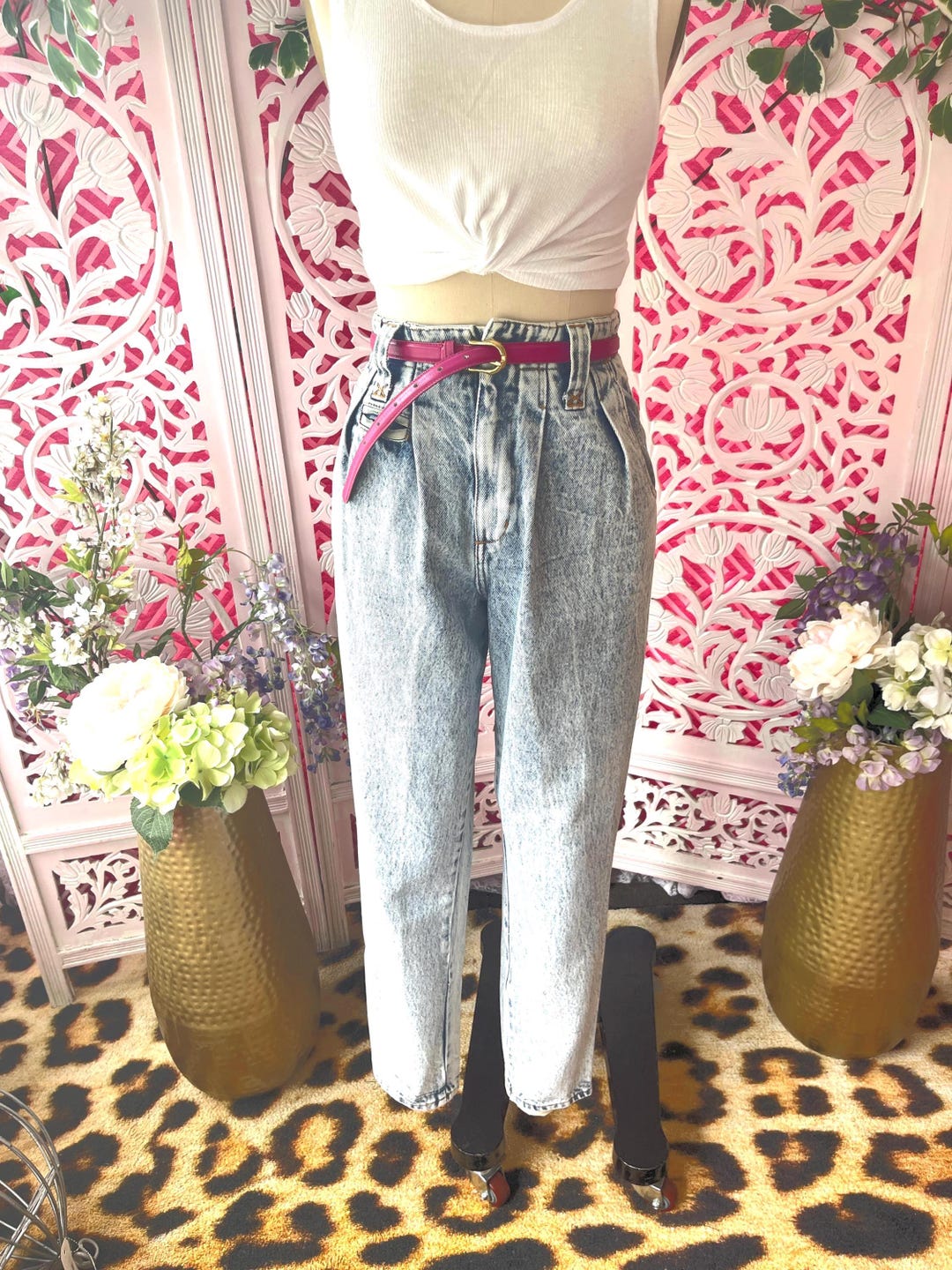 Vintage Acid Wash Jeans, Ladies Jeans, 80s High Waist Jeans, 80s Acid ...
