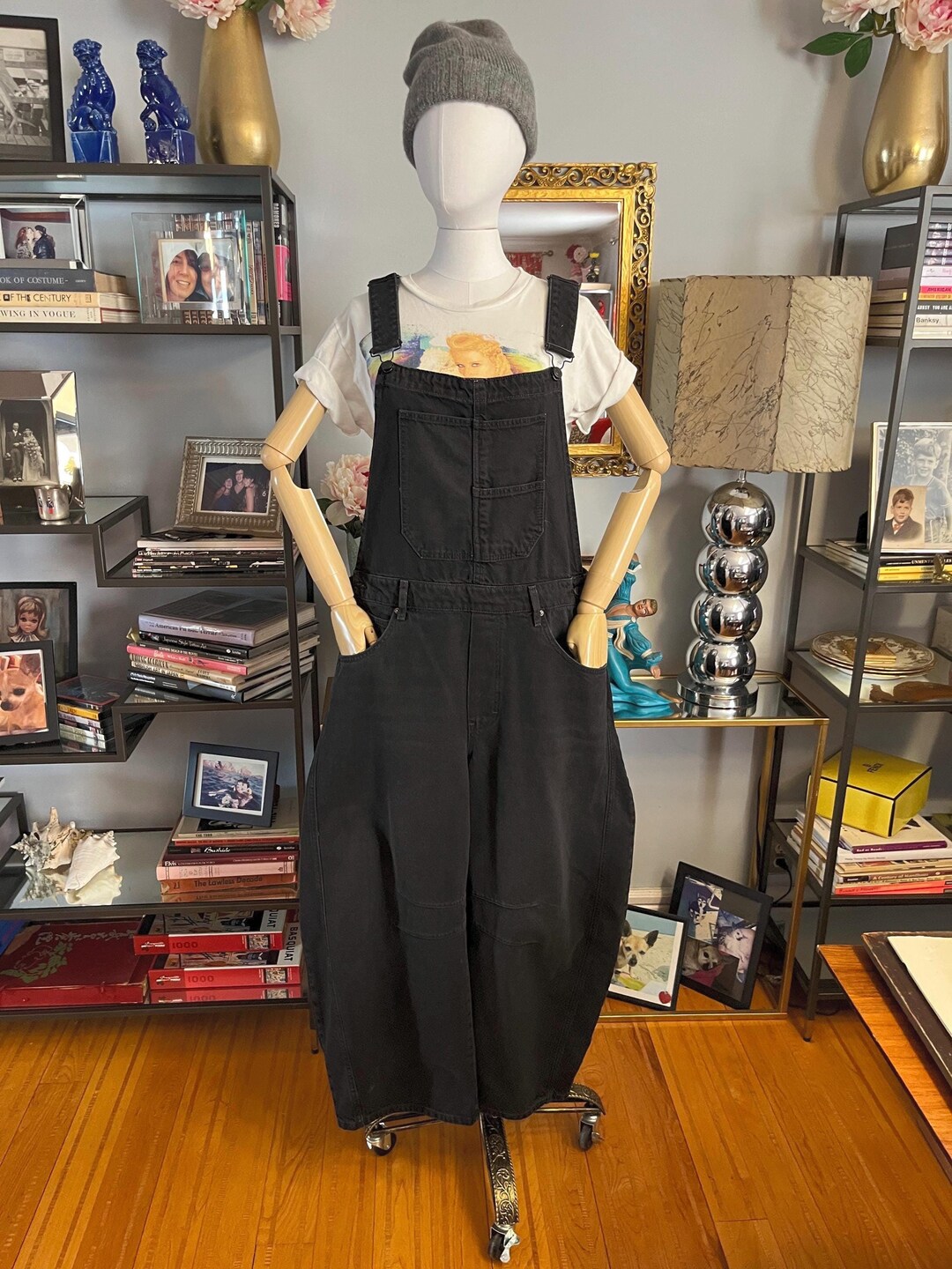 Free People Barrel Leg Overalls, Xl We the Free Overalls, Black Denim ...