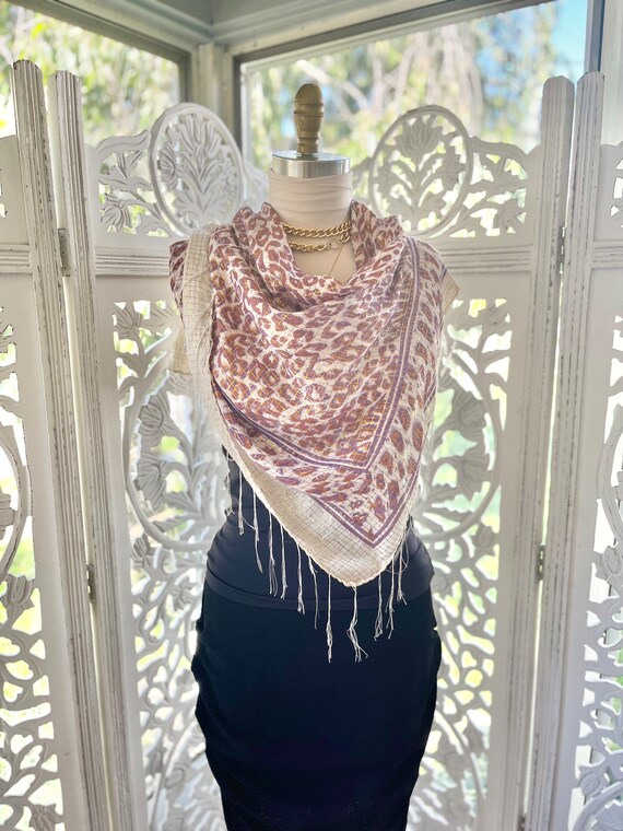 vintage boho scarf animal - Gem