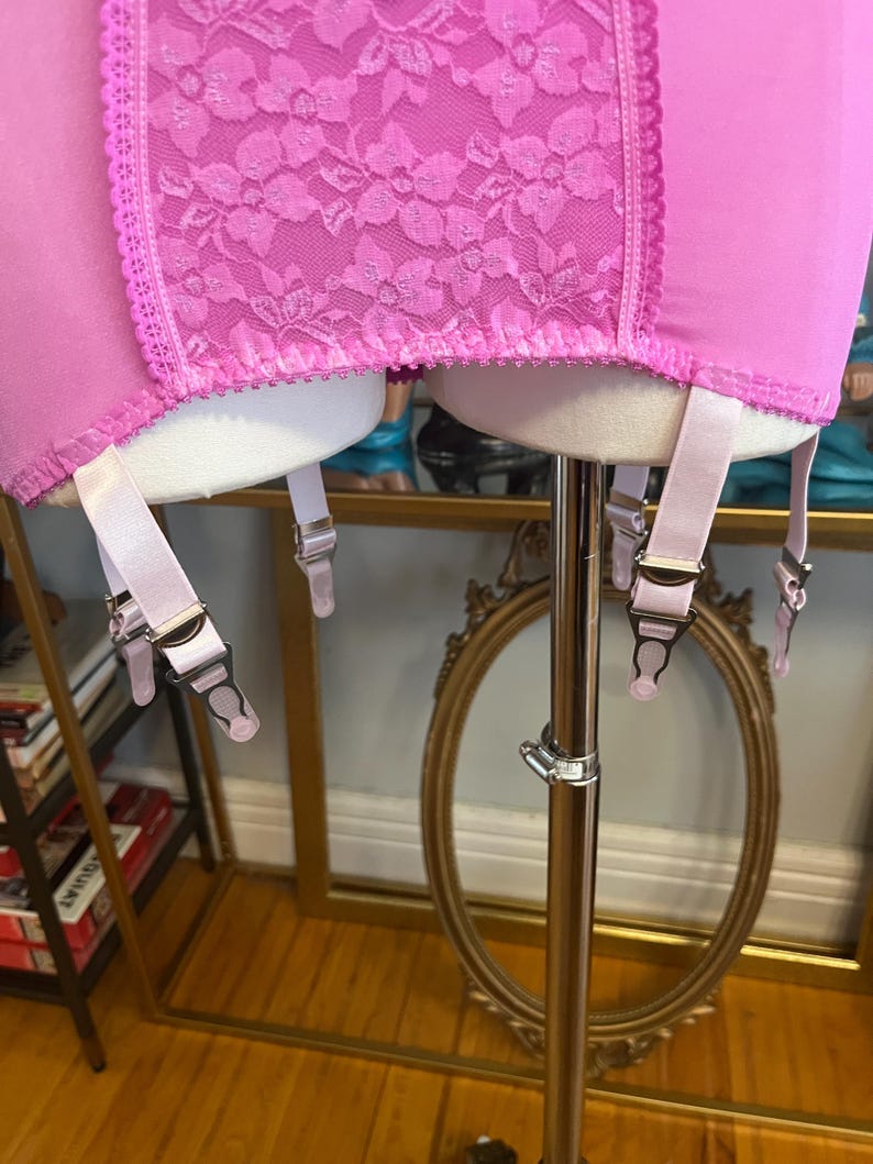 Hand Dyed Pink Girdle: Pin up Girl Garter Skirt - Etsy