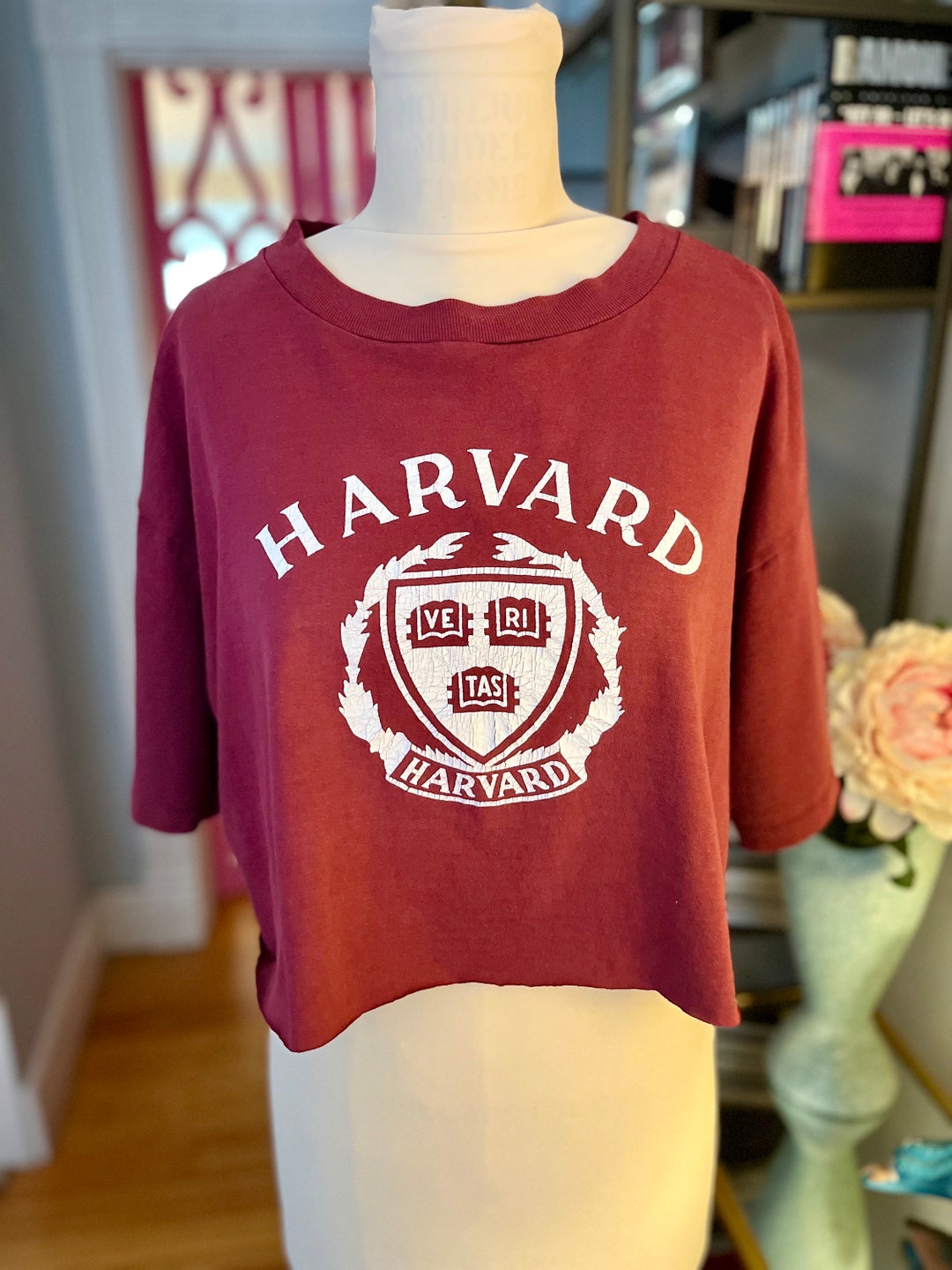 Vintage Harvard Tee, Crop Tee, Crop Vintage Tee, Crop Harvard Tee ...