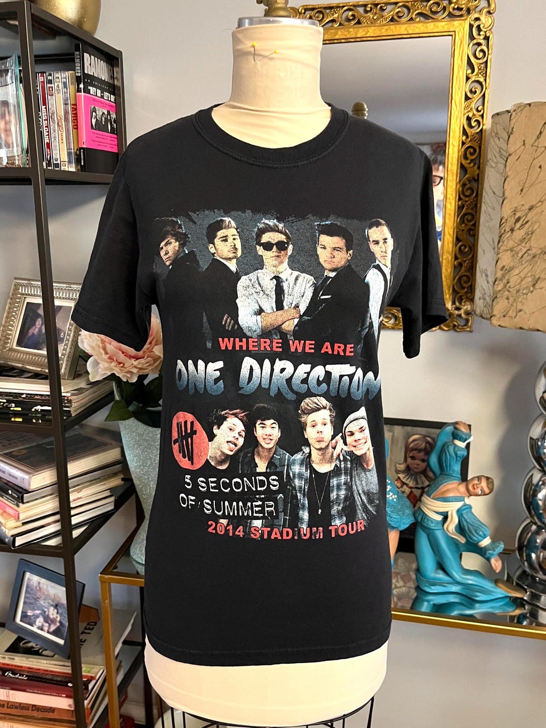 One Direction Tee, 2014 Tour T Shirt, Vintage Music Tee, One Direction ...