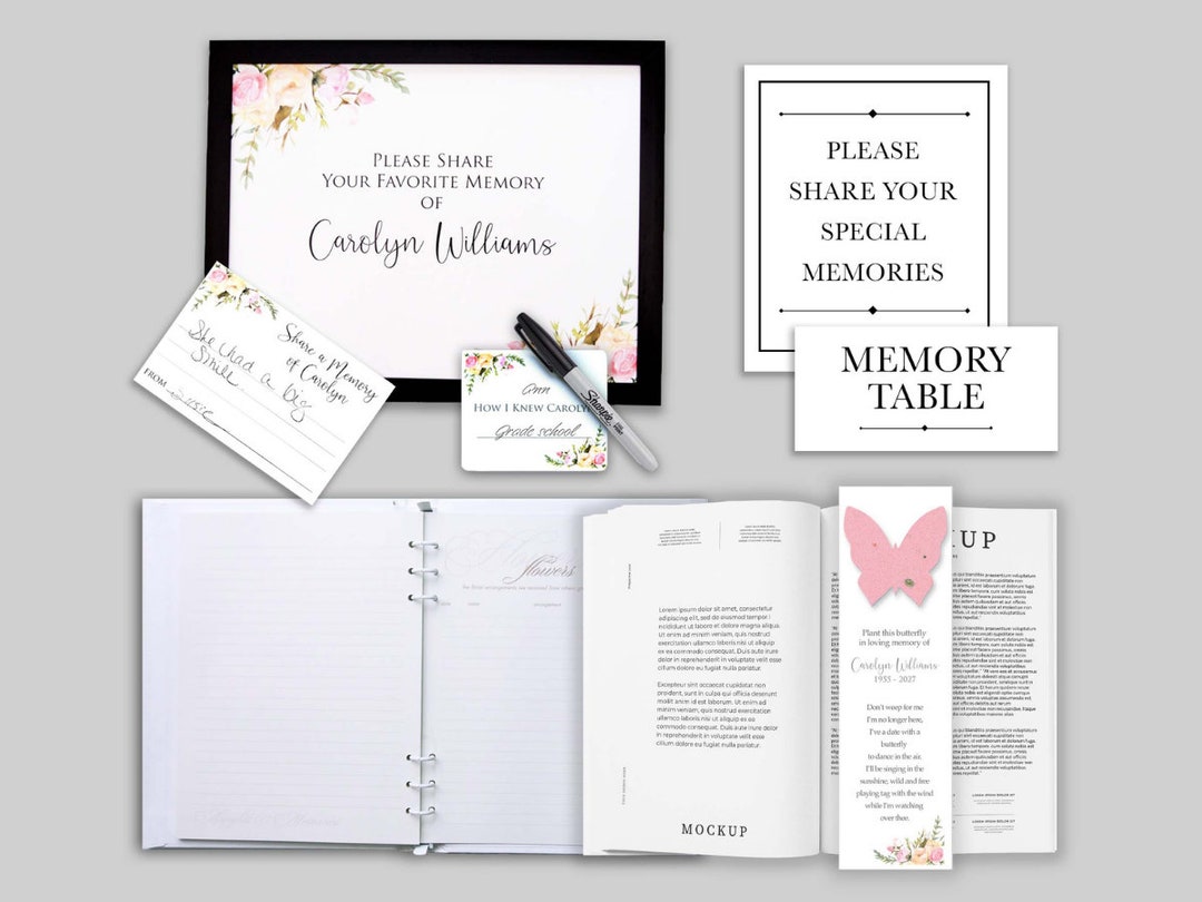 Celebration of Life Memory Table Kit in Four Designs – next Day ...