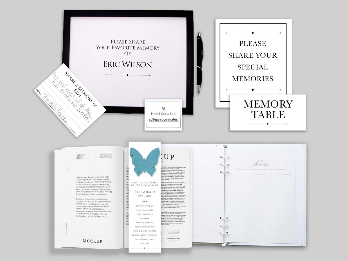 Celebration of Life Memory Table Kit in Four Designs next - Etsy