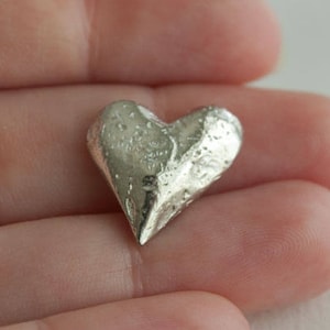 Pewter Heart Memorial Pocket Charms - Etsy