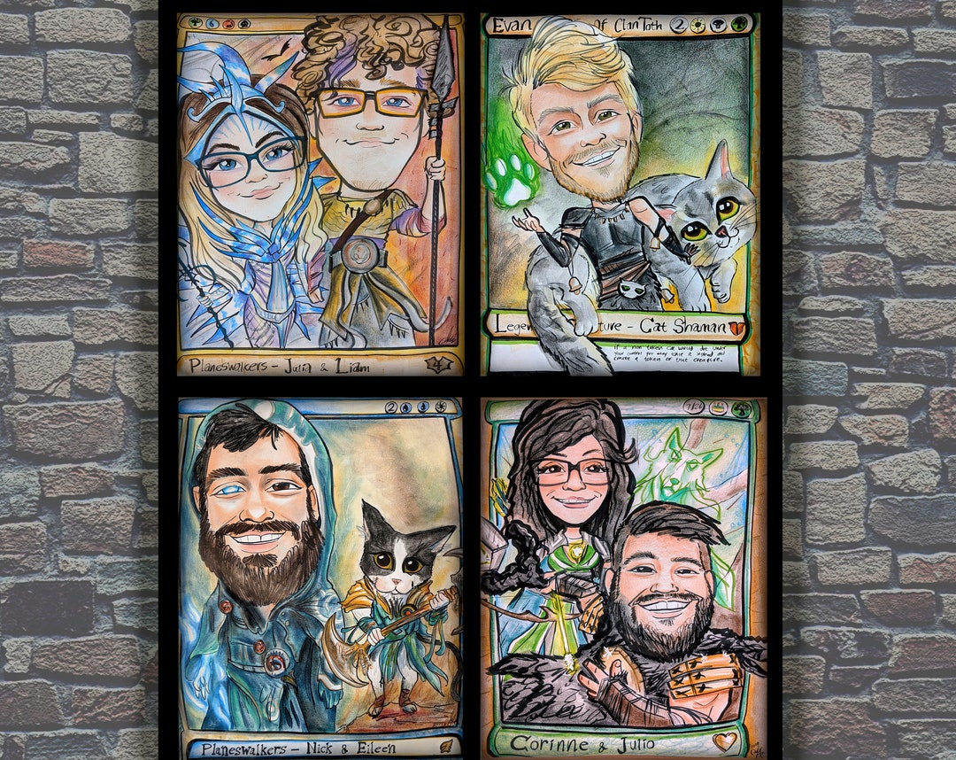 Fantasy Magic Card Caricature - Etsy