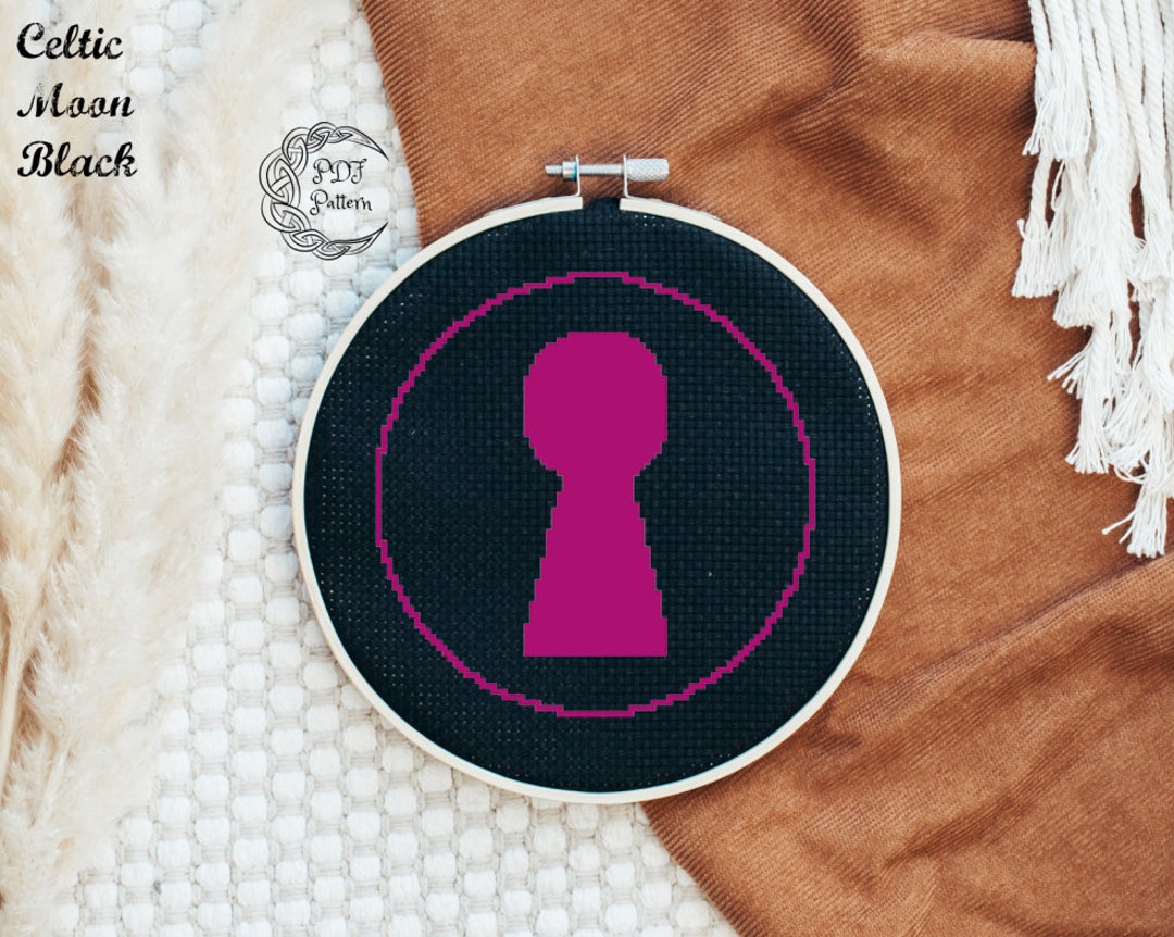 Keyhole Cross Stitch Pattern, Digital Item, Modern, Cross Stitch ...