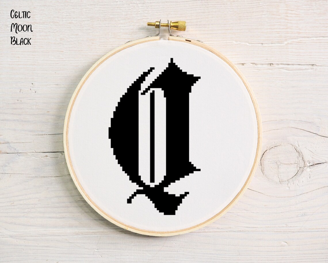 Letter Q Cross Stitch Pattern Instant PDF Download Modern - Etsy
