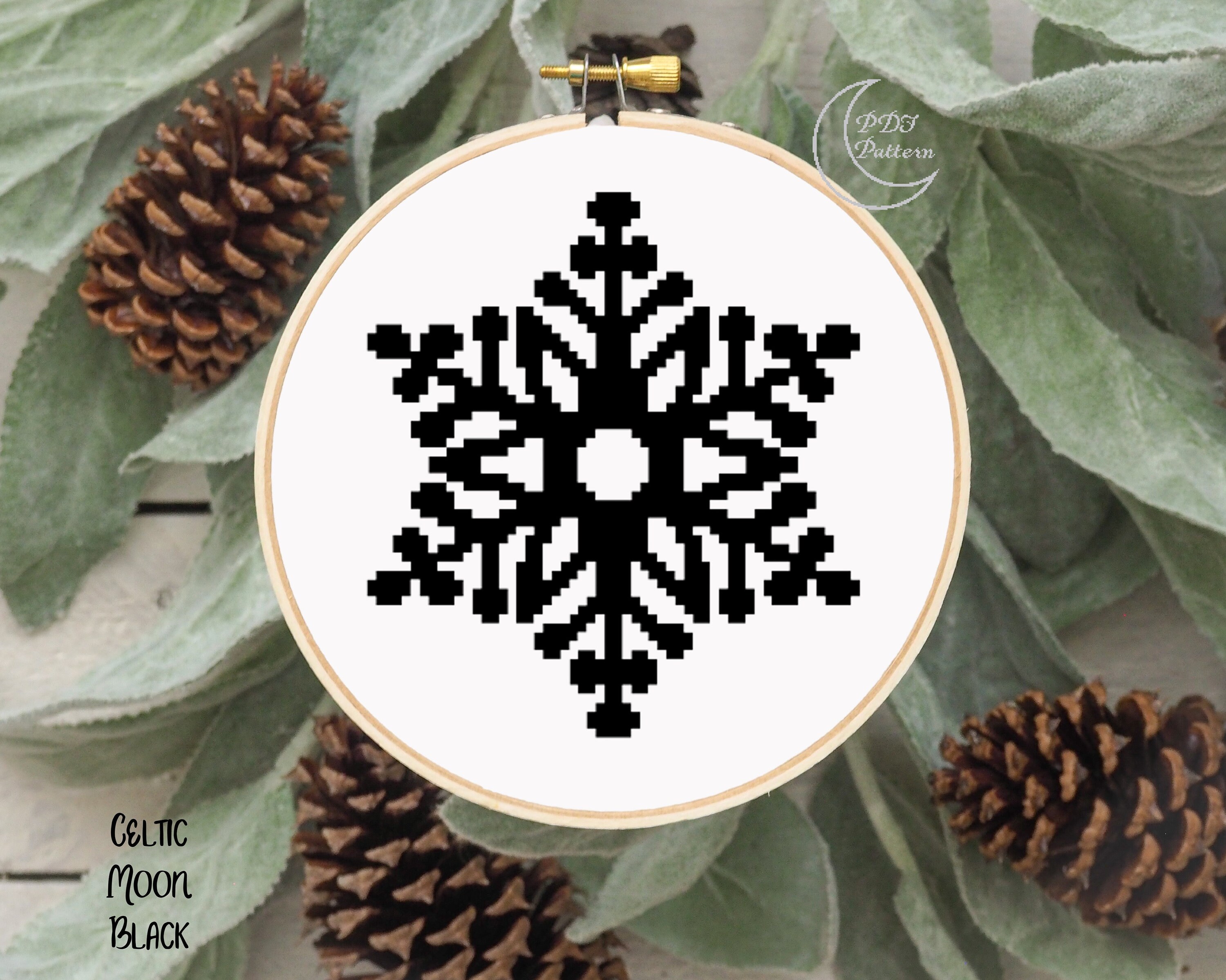 Snowflake Cross Stitch Pattern, Christmas, PDF, Cross Stitch, Pattern ...
