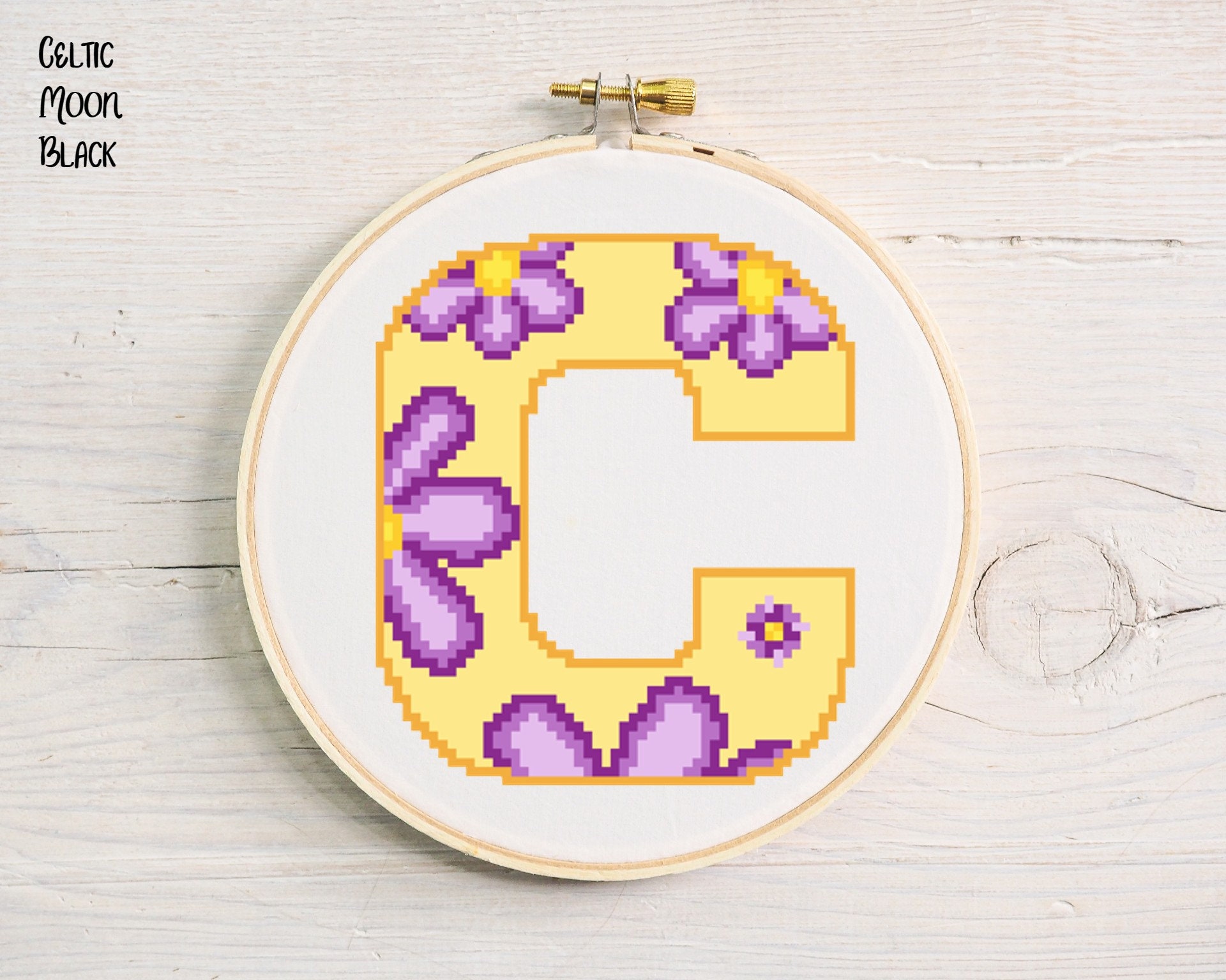 Letter C Cross Stitch Pattern Instant PDF Download Modern - Etsy