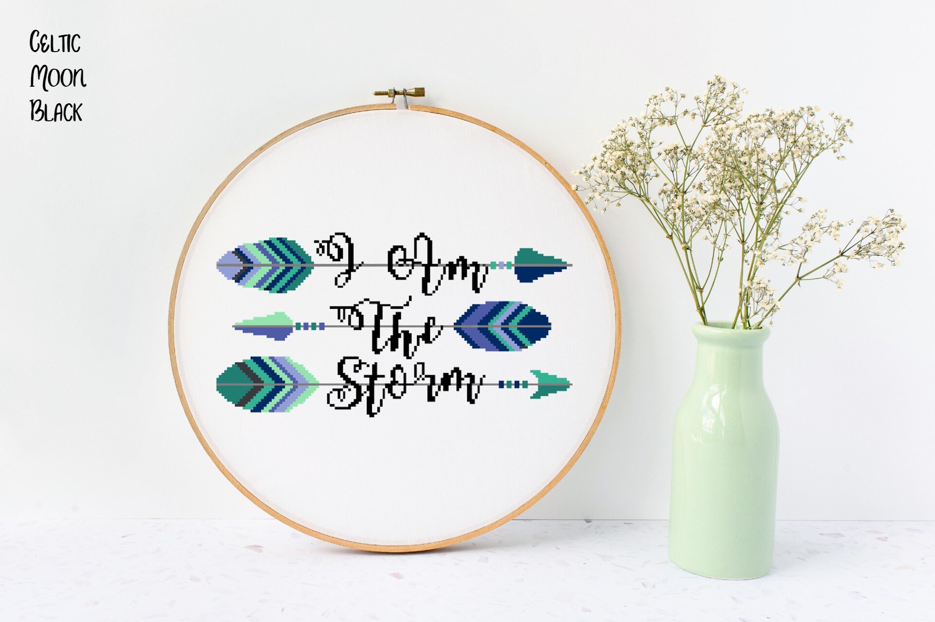 I Am the Storm Cross Stitch Pattern PDF Download Modern - Etsy