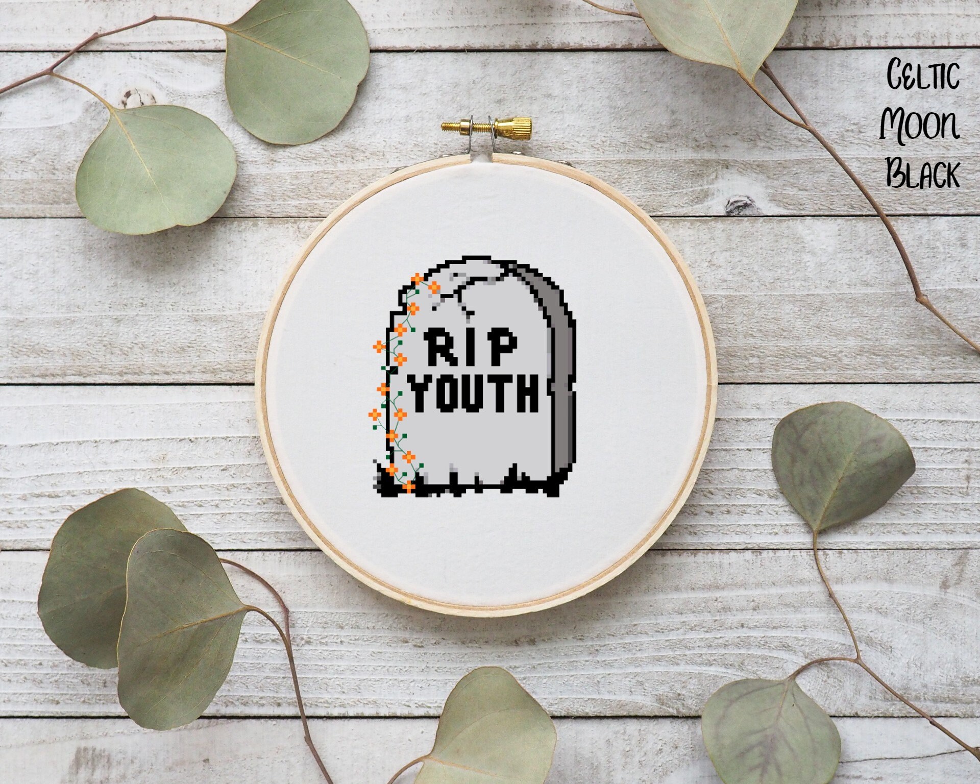 RIP Youth Cross Stitch Pattern Halloween RIP PDF Download - Etsy
