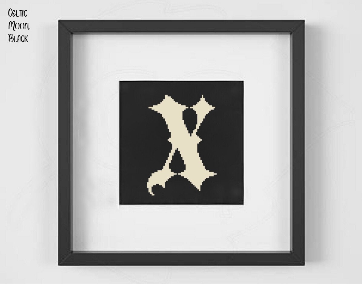 Letter X Cross Stitch Pattern Instant PDF Download Modern - Etsy