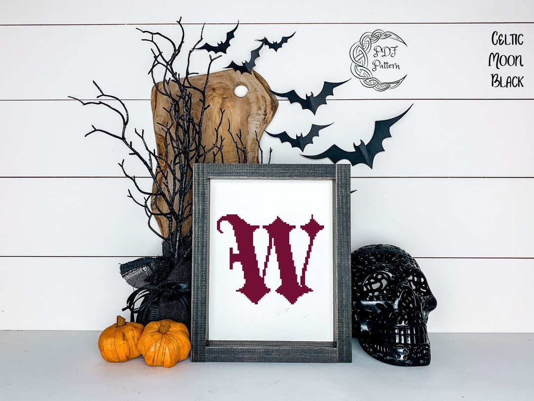 Letter W Cross Stitch Pattern, Instant PDF Download, Modern, Cross ...