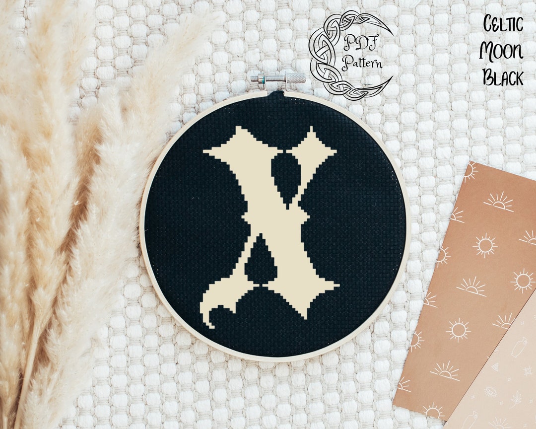 Letter X Cross Stitch Pattern, Instant PDF Download, Modern, Cross ...