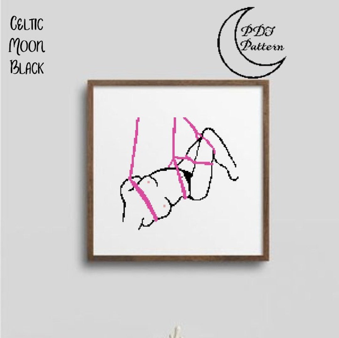 Shibari Bunny Cross Stitch Pattern, Shibari, Bdsm, Submissive, Cross ...