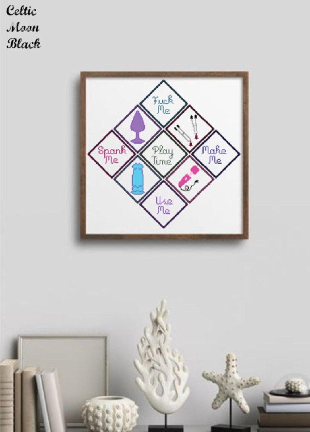 Mosaic BDSM Cross Stitch Pattern, Kink Art (digital Download) - Etsy