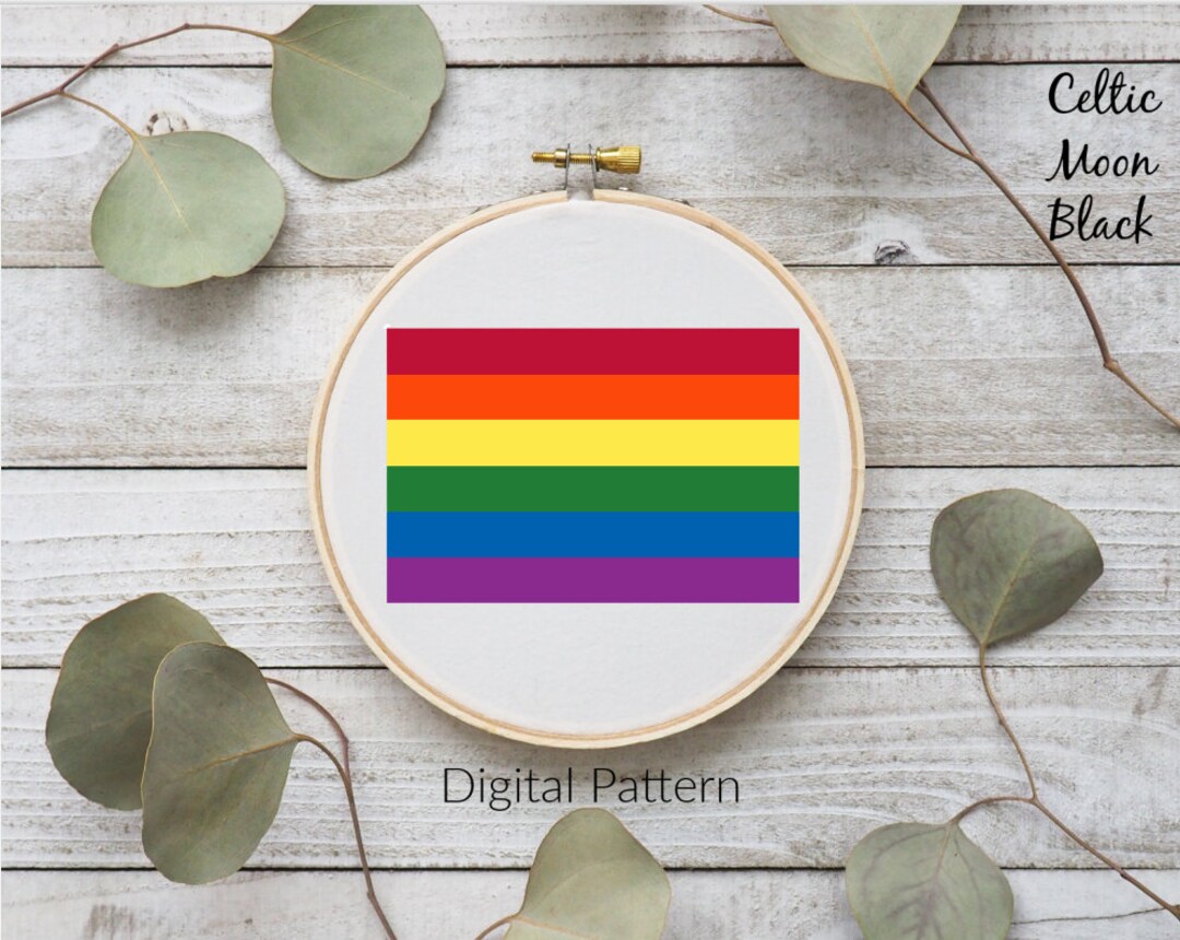 Pride Flag Cross Stitch Pattern, Digital Item, Modern Cross Stitch ...