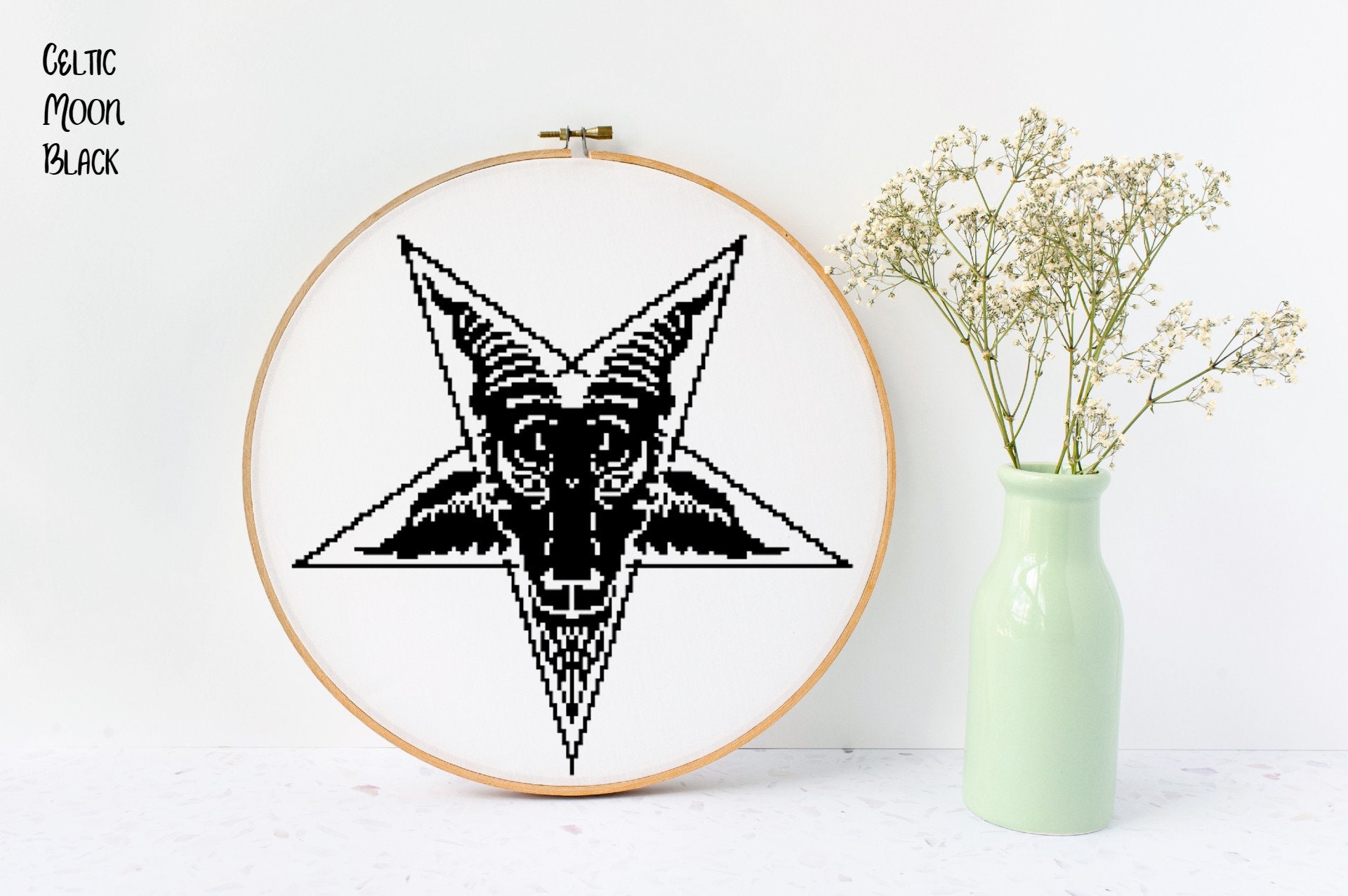 Baphomet Cross Stitch Pattern, Cross Stitch Pattern, Digital Item ...