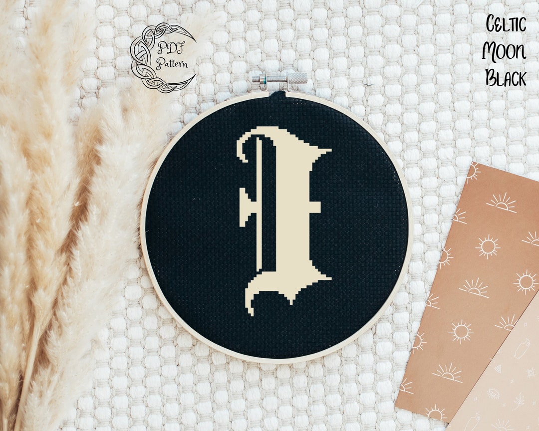 Letter I Cross Stitch Pattern, Instant PDF Download, Modern, Cross ...