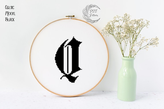 Letter Q Cross Stitch Pattern Instant PDF Download Modern - Etsy