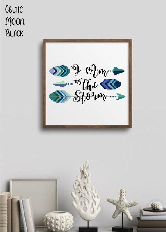 I Am the Storm Cross Stitch Pattern PDF Download Modern - Etsy