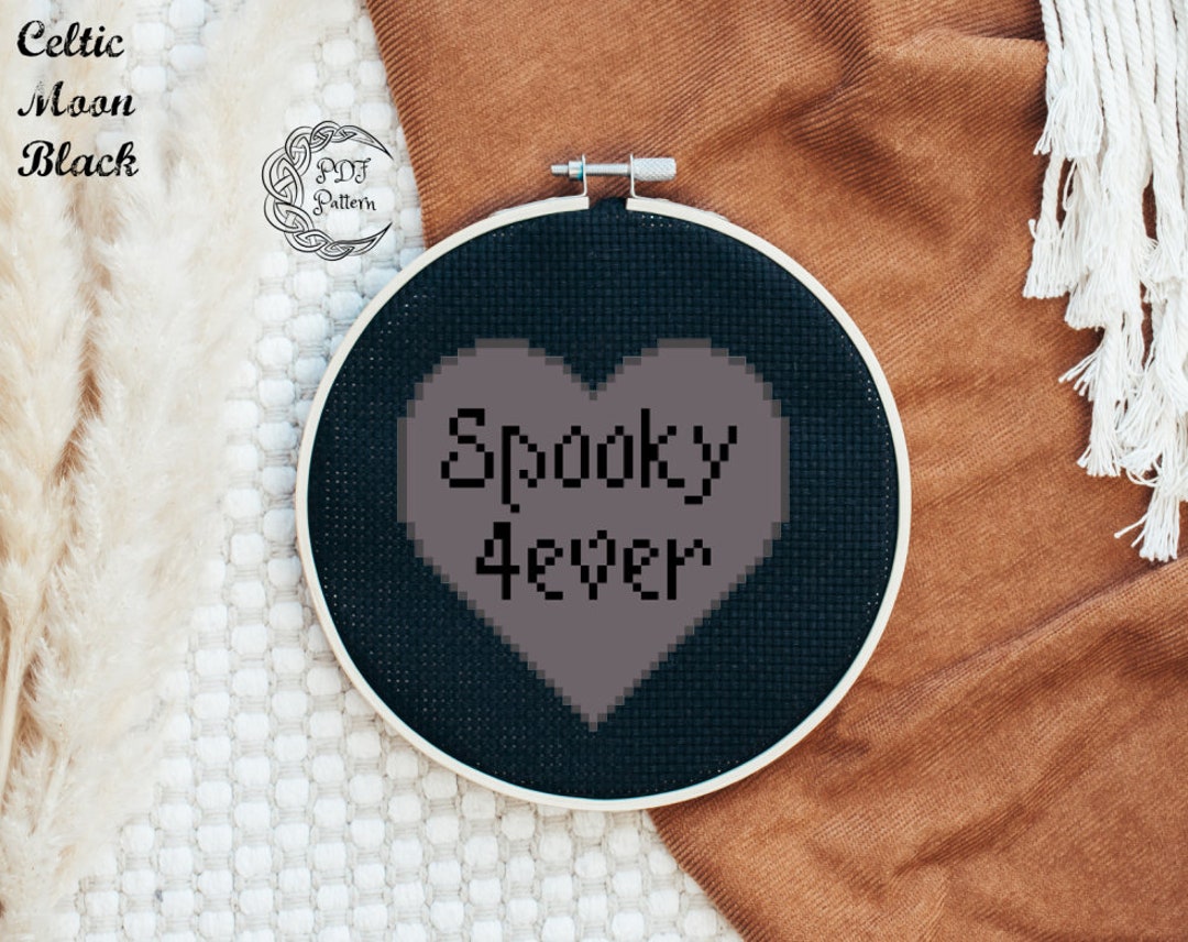 Spooky 4evercross Stitch Pattern, Halloween, Spooky, 4ever, Digital ...