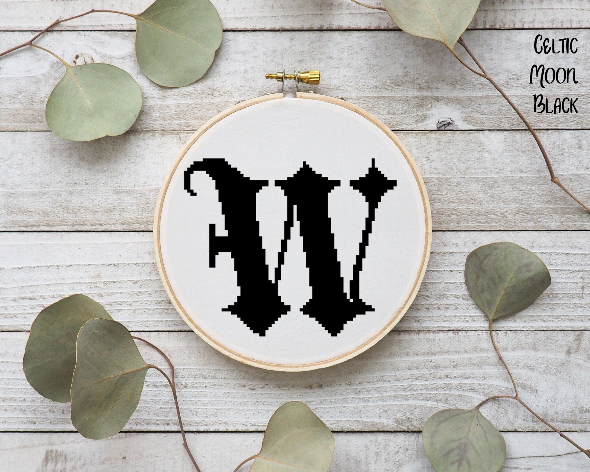 Letter W Cross Stitch Pattern Instant PDF Download Modern - Etsy