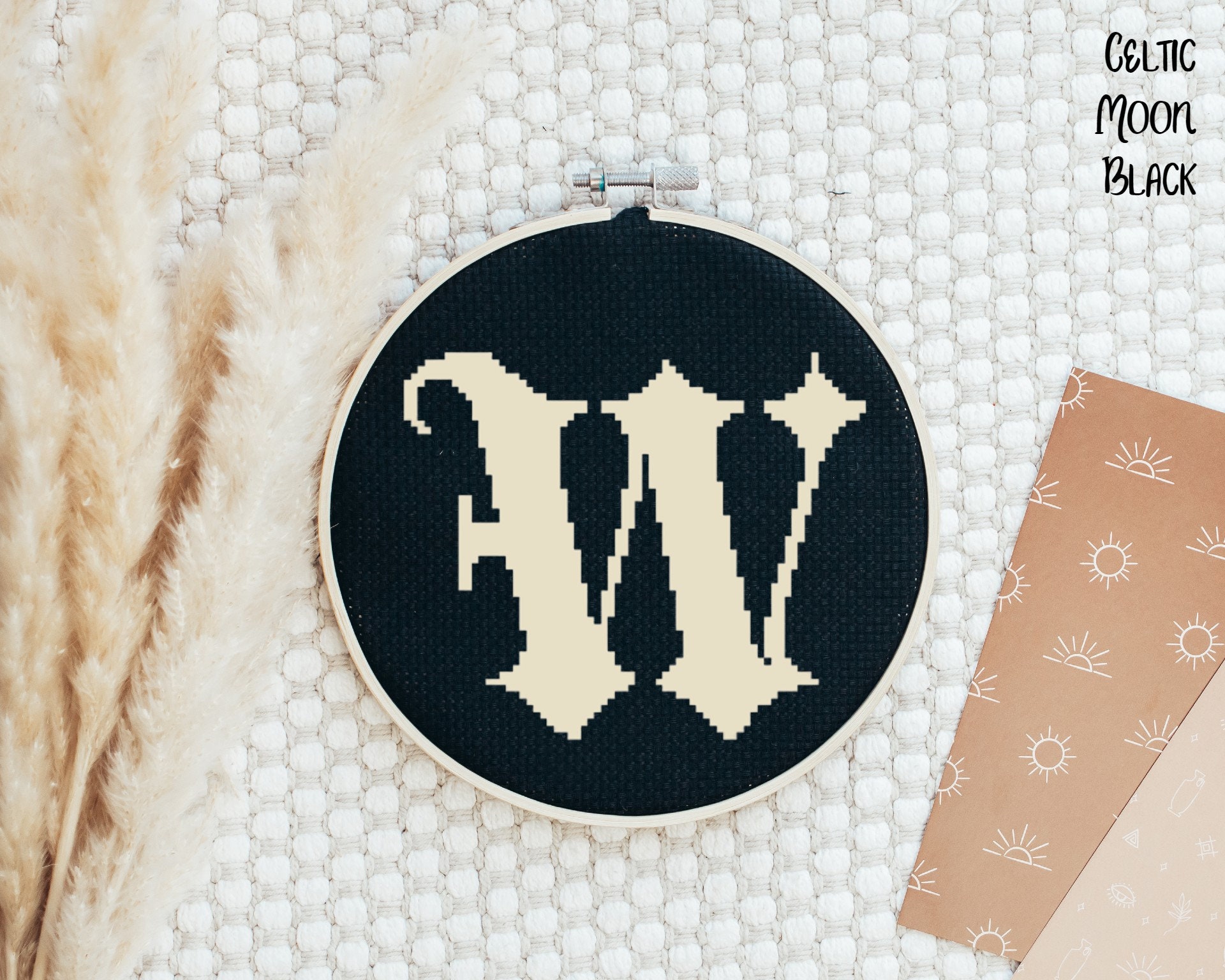Letter W Cross Stitch Pattern Instant PDF Download Modern - Etsy