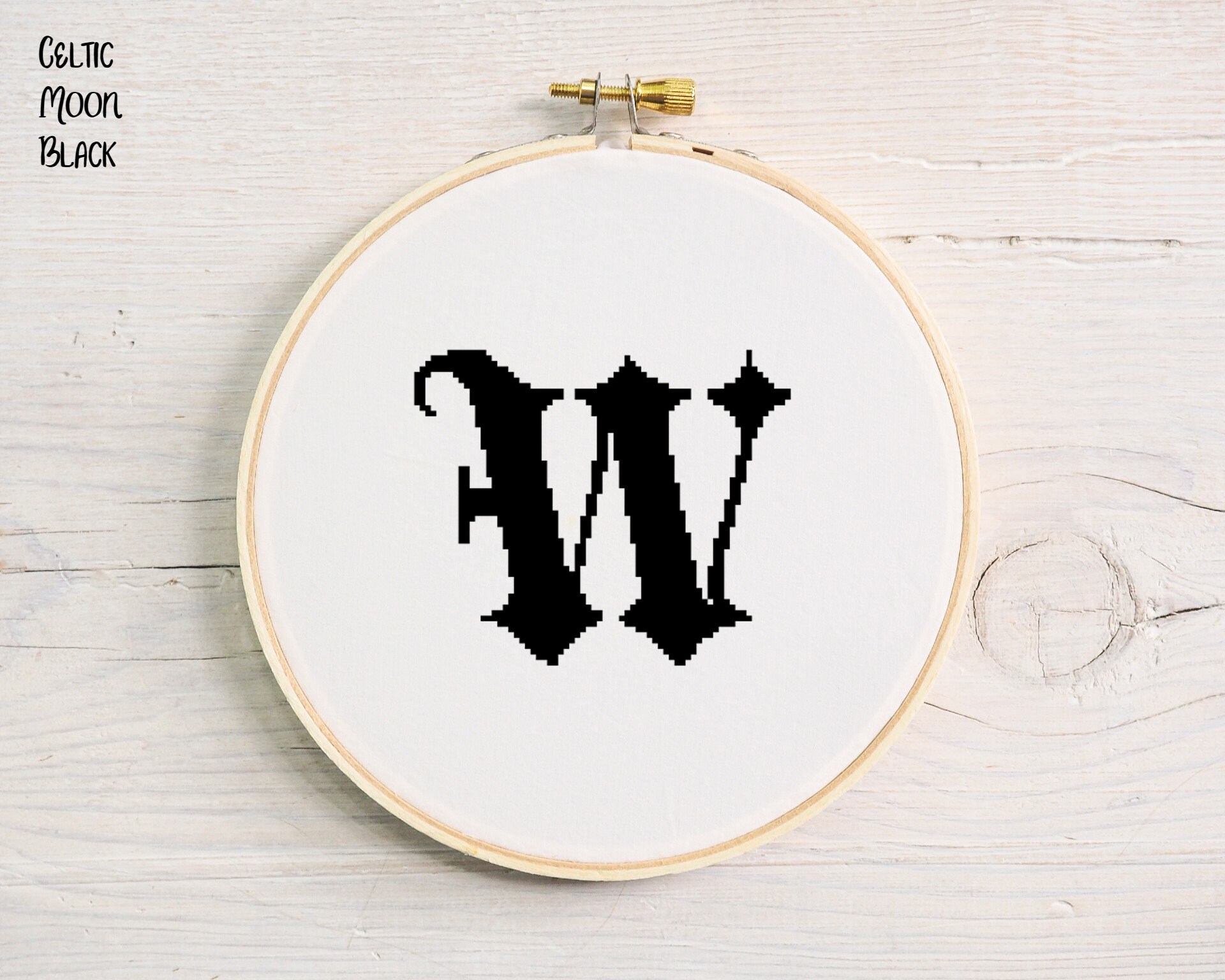 Letter W Cross Stitch Pattern Instant PDF Download Modern - Etsy