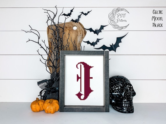 Letter J Cross Stitch Pattern Instant PDF Download Modern - Etsy