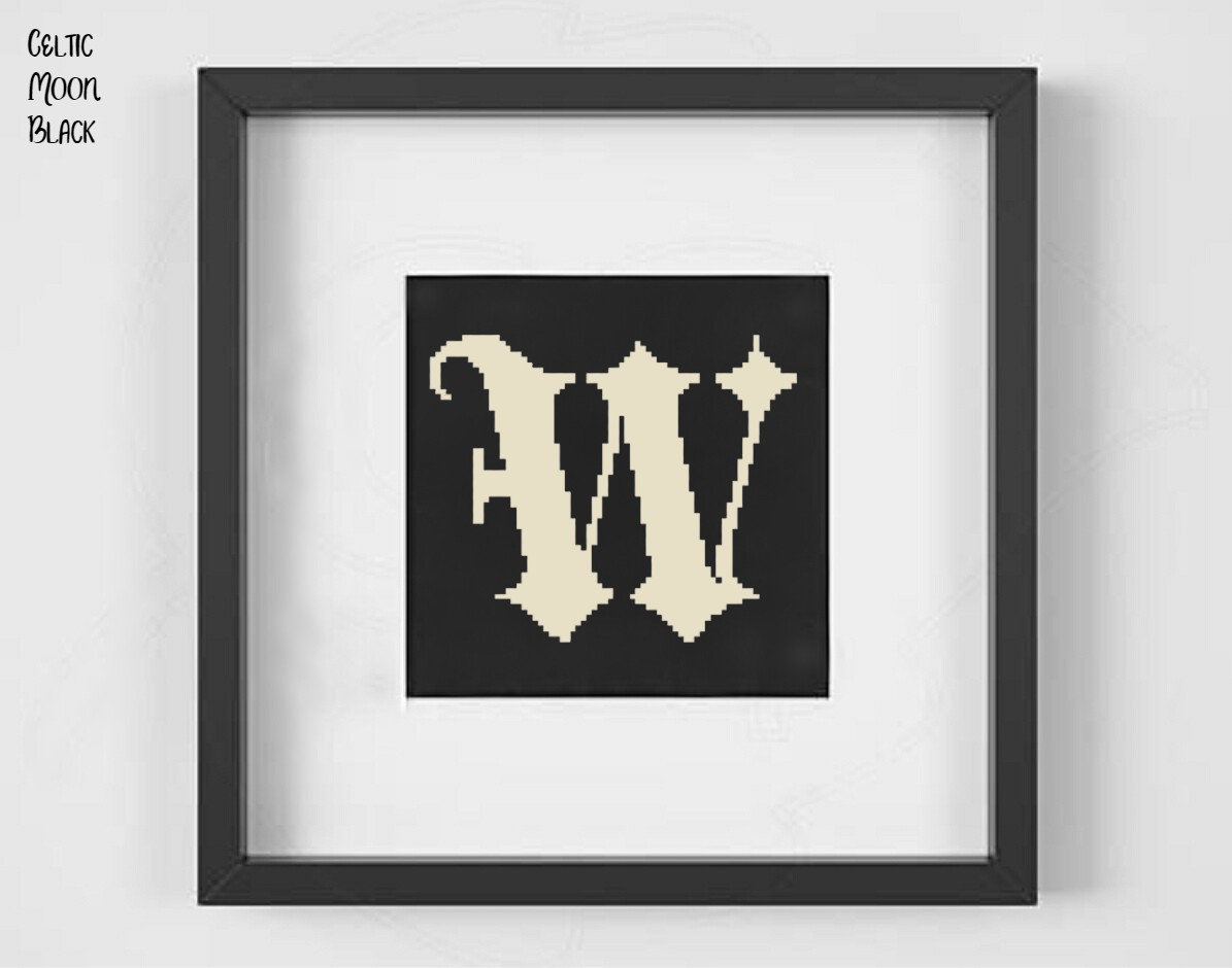Letter W Cross Stitch Pattern Instant PDF Download Modern - Etsy