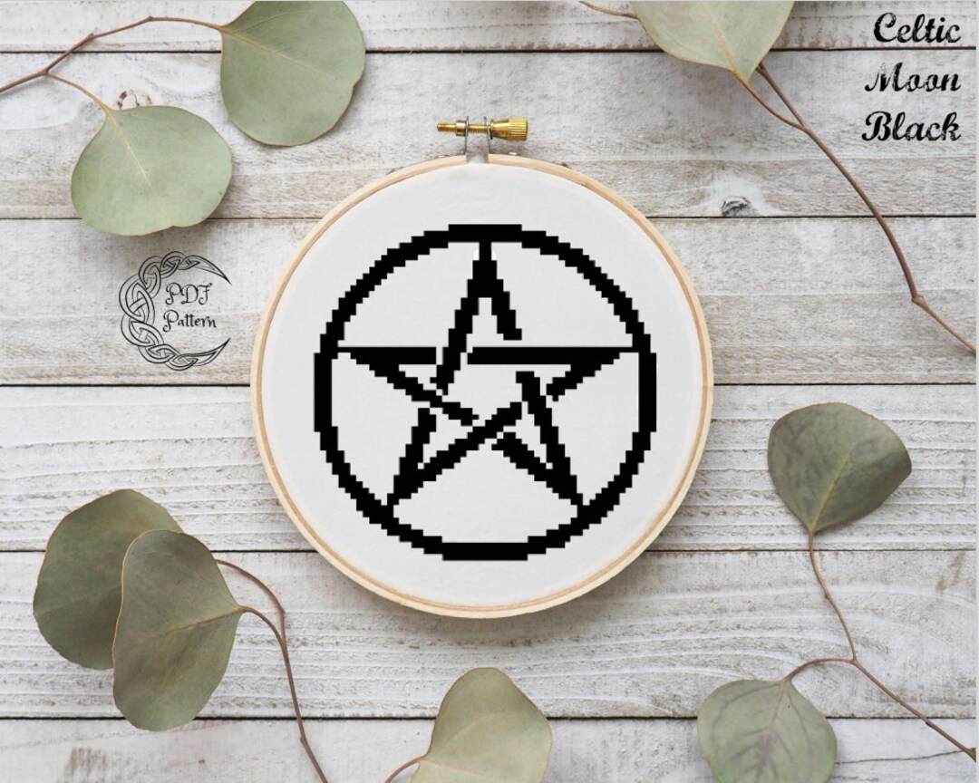 Pentacle Cross Stitch Pattern, Cross Stitch Pattern, Digital Item ...