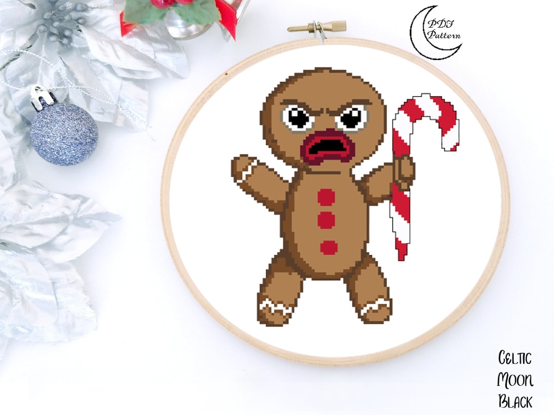 Gingerbread Man Cross Stitch Pattern, Christmas, PDF, Cross Stitch ...