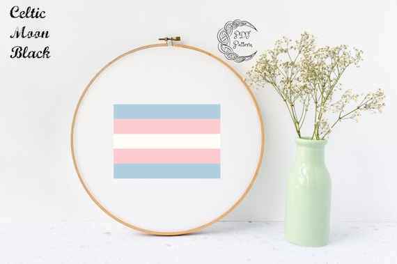 Trans Pride Flag Cross Stitch Pattern Digital Item Modern - Etsy