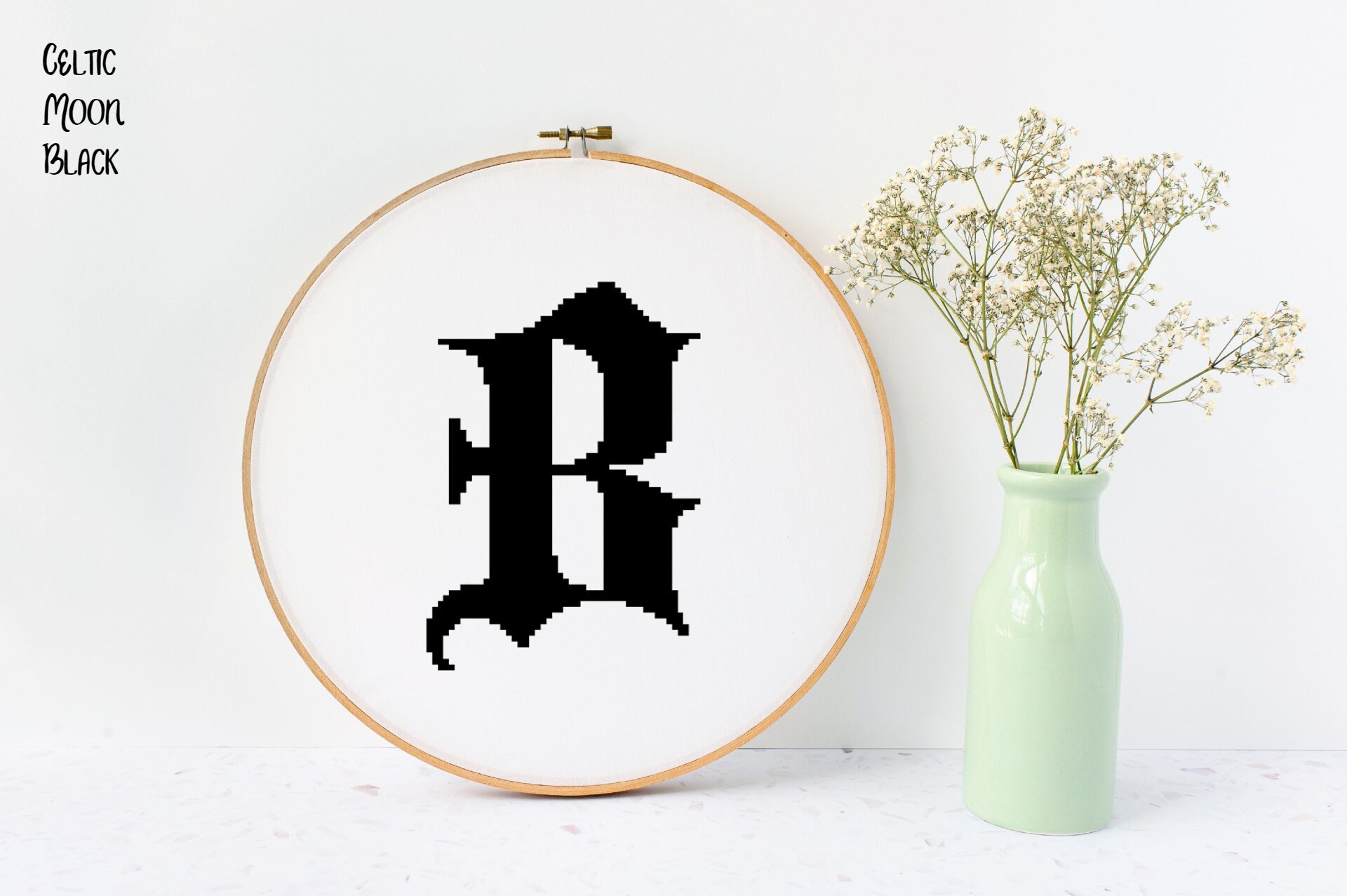 Letter B Cross Stitch Pattern Instant PDF Download Modern - Etsy