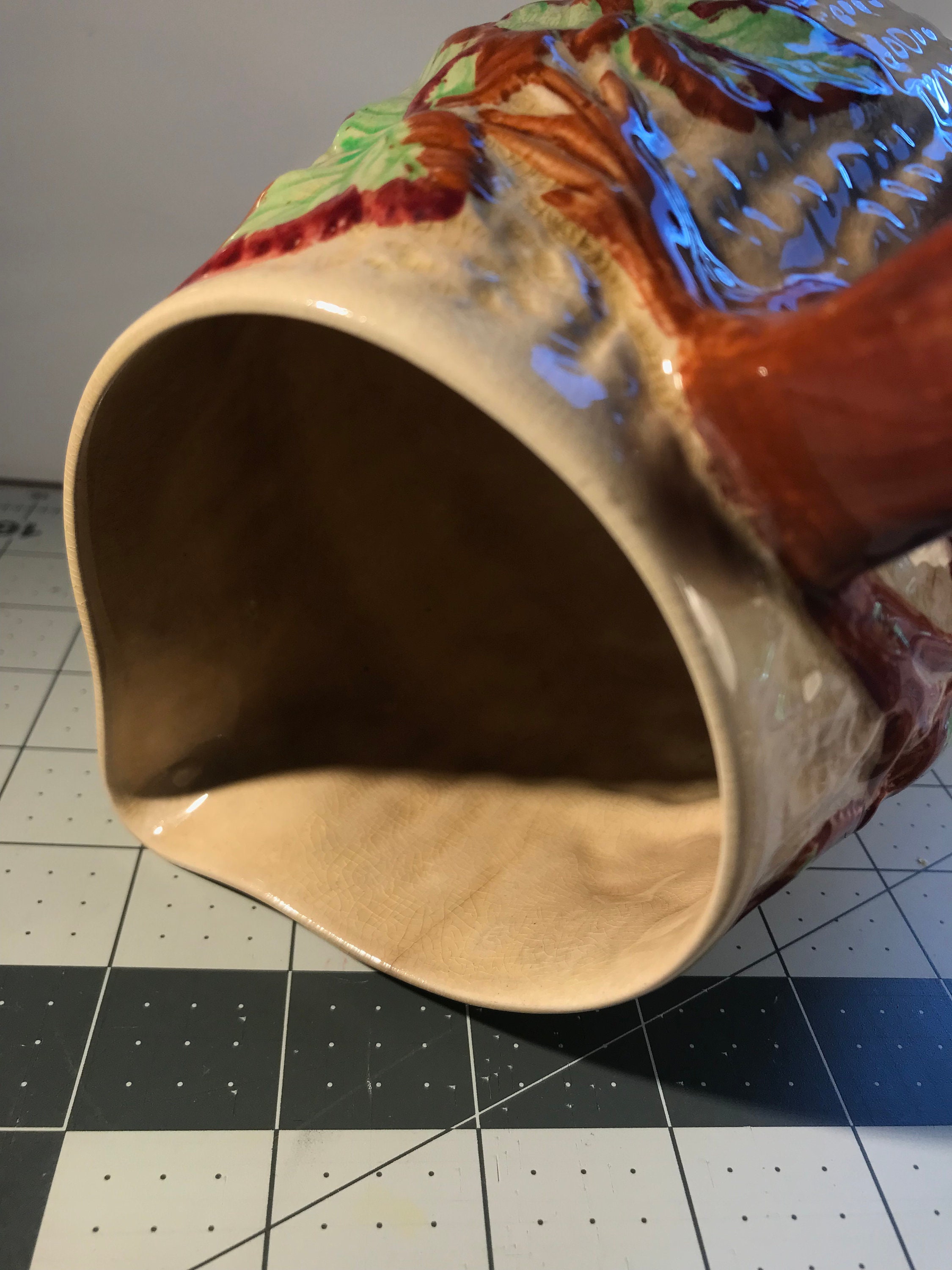 19th Century Shorter & Sons English Bramble Majolica Pitcher Blackberry ...