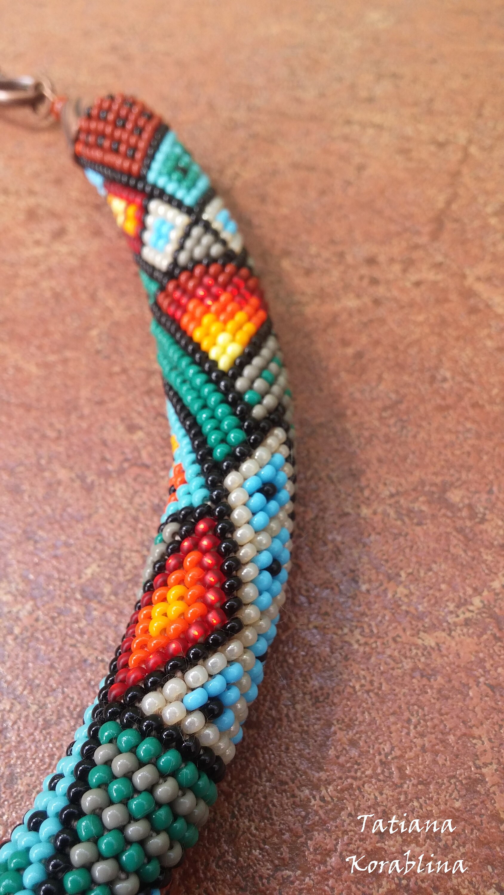 Ukrainian Traditional Necklace Seed Bead Geometric Pattern - Etsy