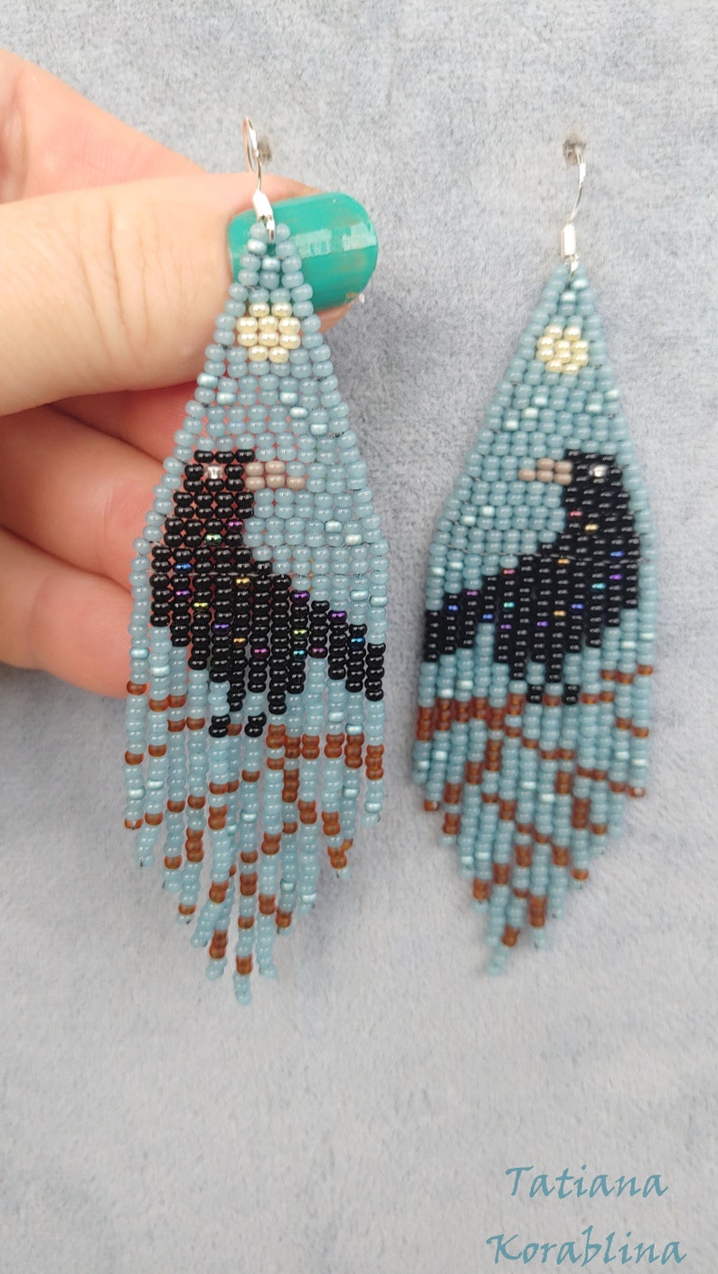 Author's Unique Beaded Earrings Seed Bead Earring - Etsy